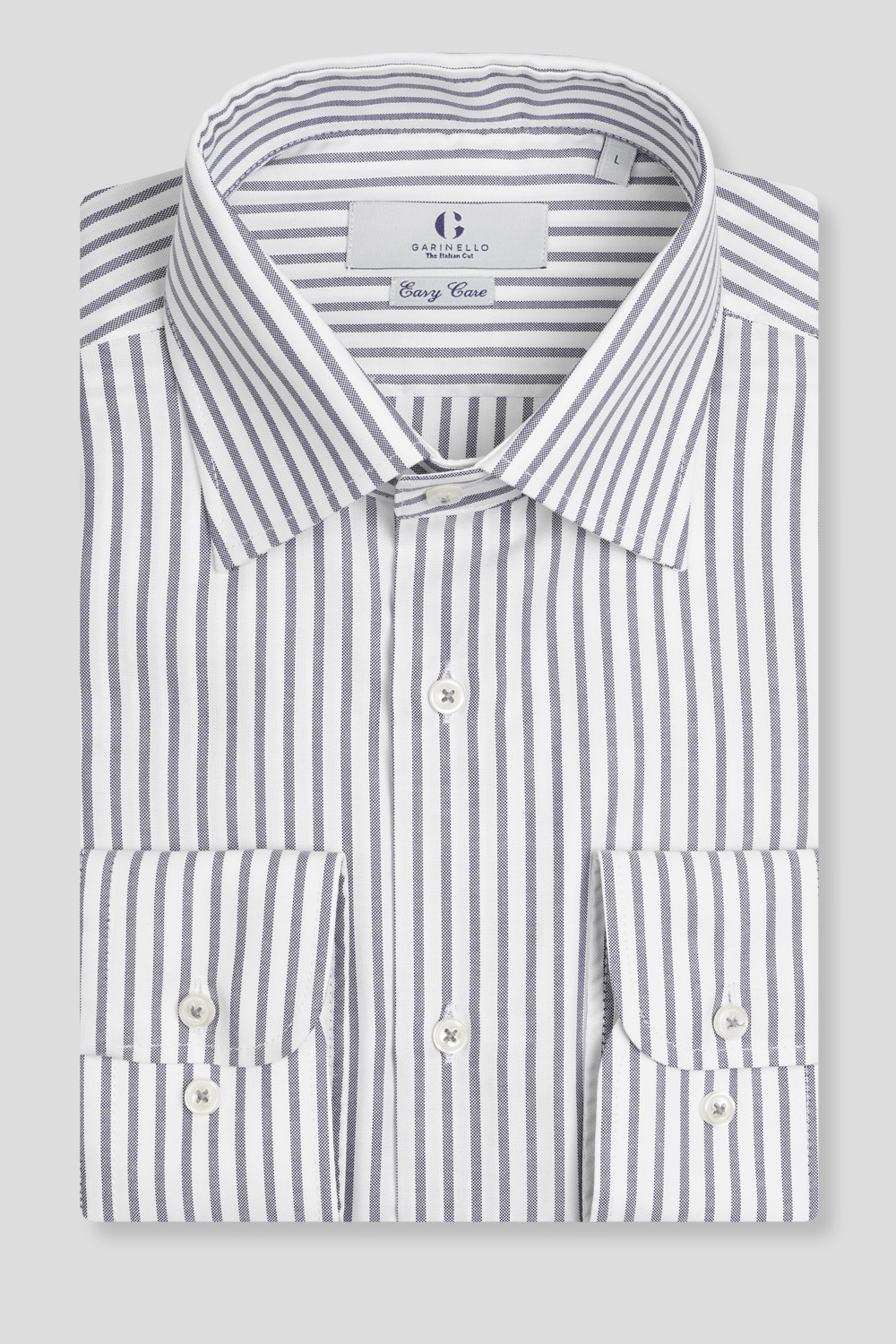 Sivo bela prugasta easy care košulja slim fit 761E - Garinello online ...
